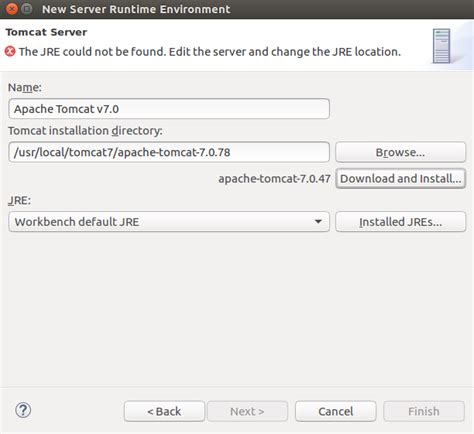 Eclipse Unknown Version Of Tomcat Was Specified Tomcat 85 Linux