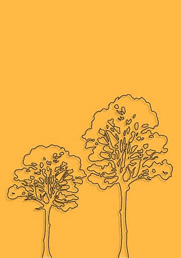 Tree Line Drawing PNG Images Pngtree