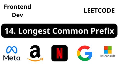 Thuật Toán Longest Common Prefix Leetcode 14 Javascript Youtube