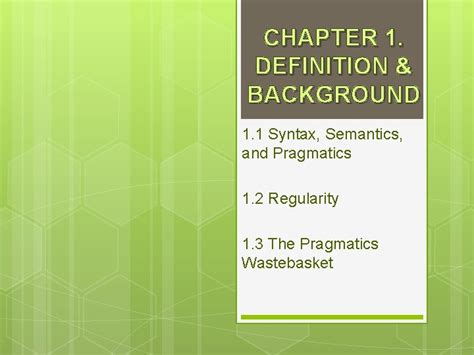 Chapter 1 Definition Background 1 1 Syntax Semantics