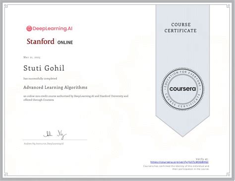 🔥 leveling up in ai stanford and deeplearning ai certified stuti gohil