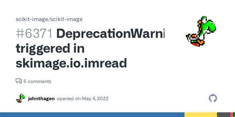 Deprecationwarning Triggered In Imread · Issue 6371