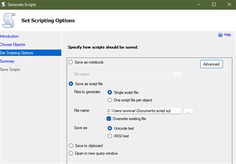 option to include indexes when scripting from export task missing in ssms v18 12 1 microsoft qanda