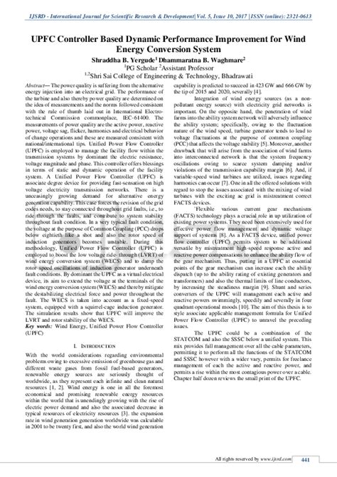 pdf upfc controller based dynamic performance improvement for wind