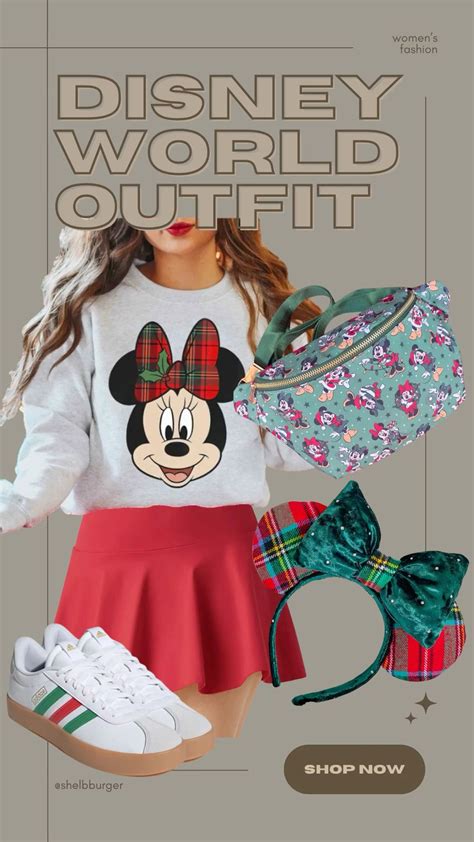 Womens Minnie Mouse Christmas Outfit For Disney World Disney Outfits Women Disney Outfits