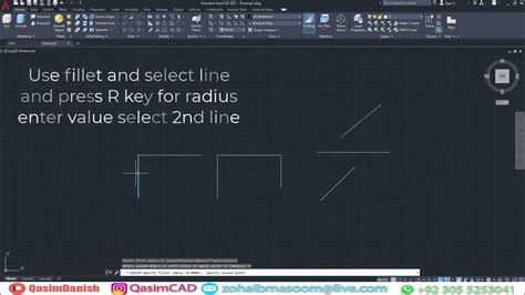 Autocad How To Use Fillet Chamfer And Blend Curves Command Youtube