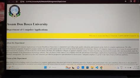 Designing A Captivating Webpage For My University Project Ayanava Das Posted On The Topic