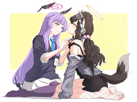 Hibiki And Utaha Blue Archive Drawn By Hariyaa Danbooru