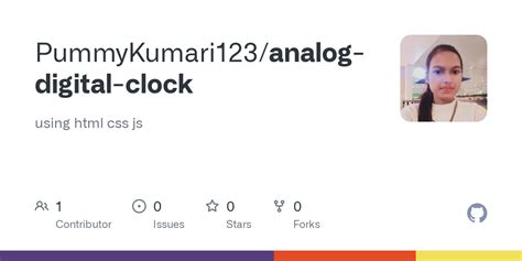 GitHub PummyKumari Analog Digital Clock Using Html Css Js