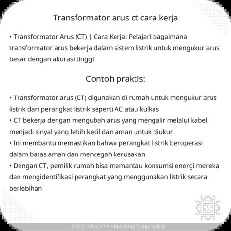 Transformator Arus Ct Cara Kerja
