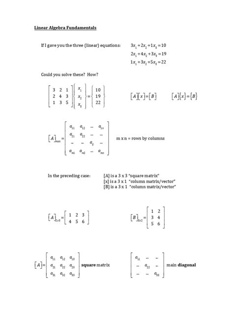 Linear Algebra Notes Pdf