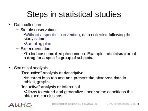Introduction To Biostatistics PPT