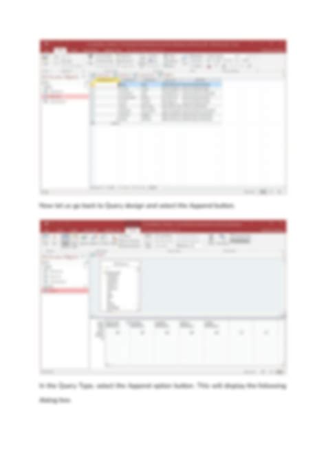 SOLUTION Ms Access Action Queries Studypool
