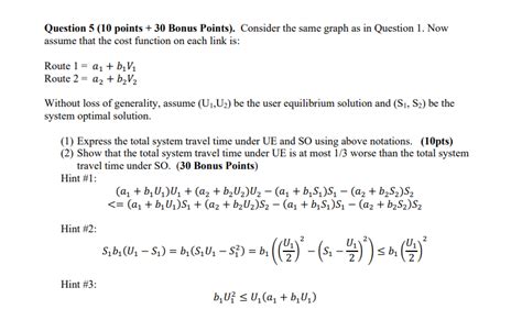 Solved Question 5 10 Points 30 Bonus Points Consider The