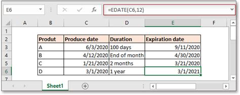 Excel Formula Calculate Expiry Date