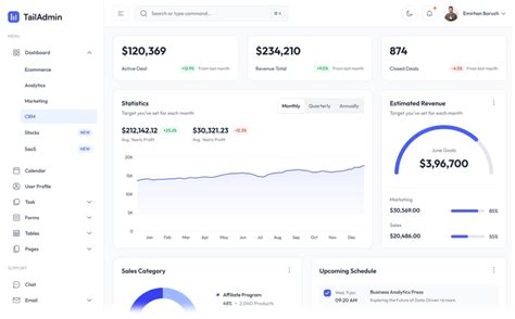 Free React Tailwind Admin Dashboard Template Tailadmin React