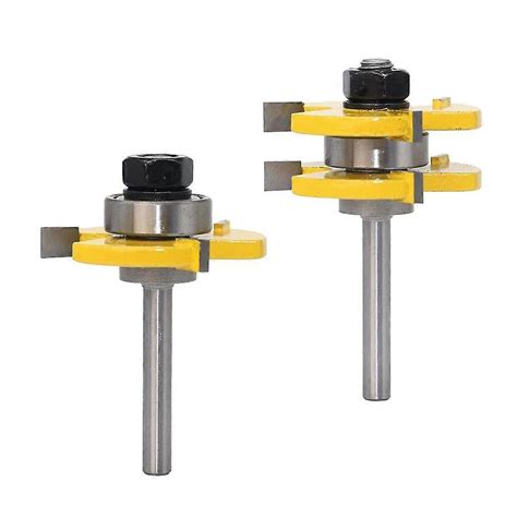 2pieces Tongue And Groove Router Bit Grooving Router Bit 3 Teeth T