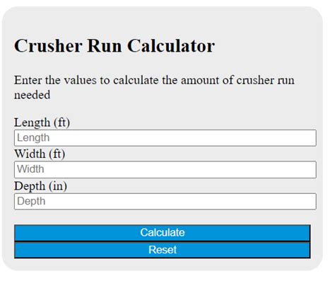 Crusher Run Calculator Calculator Academy