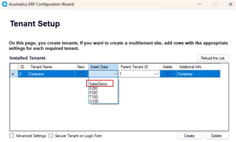 how to create a blank acumatica instance community