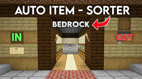 Automatic Sorting System Mcpe Minecraft Bedrock 1 17 1 16 Easy Design Youtube