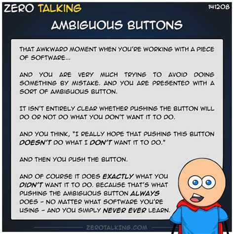 Ambiguous Buttons Zero Talking