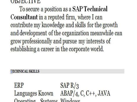 Sap Abap Fresher Resume Sample 42 Professional Fresher Resumes Sample Templates Williamson