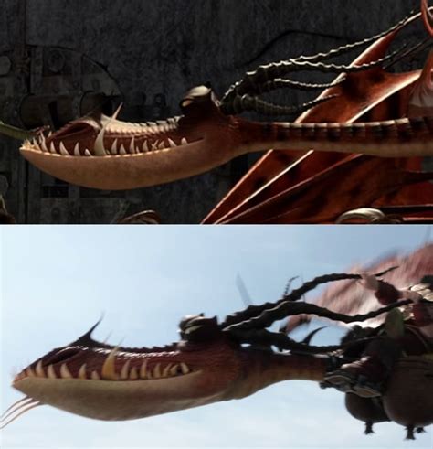 Hookfang S Head Comparison Side View How Train Your Dragon Httyd