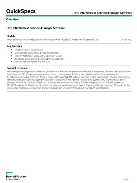 Hpe Performance Cluster Manager Quickspecs