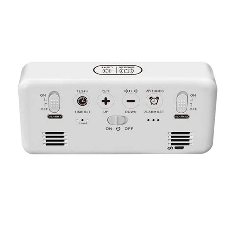 Temperature Display Electronic Clock Voice Control Grandado