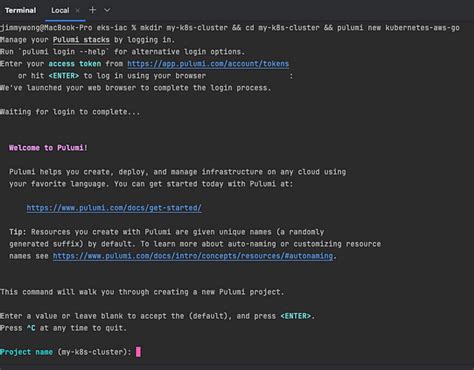 Wong Chi Ho Jimmy On Linkedin Deploying Aws Eks With Pulumi And Go Environment Setup And Network