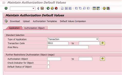 Sap Su24 Tcode Maintain Authorization Defaults Edit Assignments Of