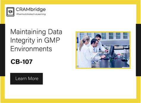 Maintaining Data Integrity In GMP Environments CRAMbridge