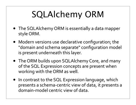Michael Bayer Introduction To Sqlalchemy Postgres Open Ppt Free Download