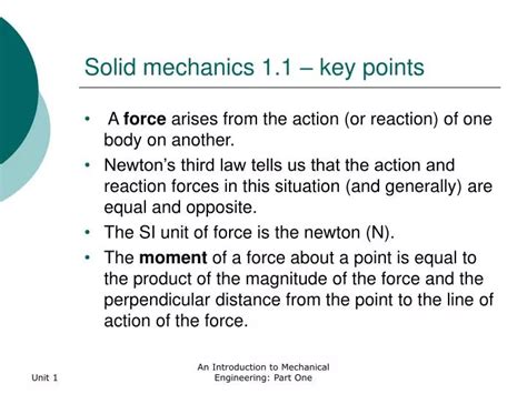 PPT Solid Mechanics 1 1 Key Points PowerPoint Presentation Free Download ID 1042066