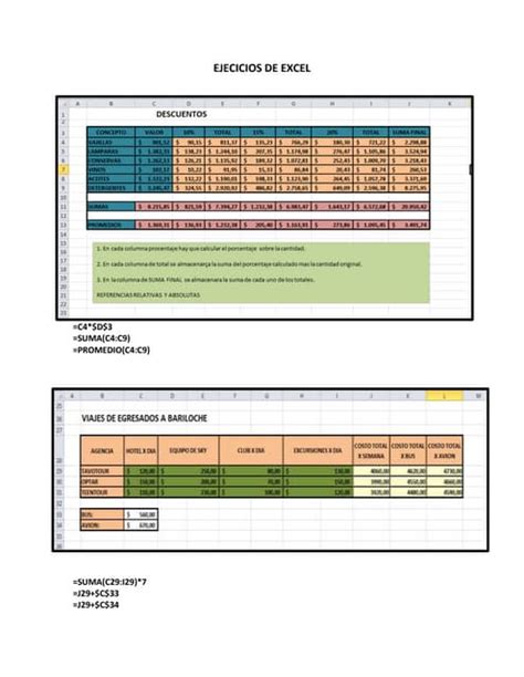 Ejercicios De Excel 2 Docx