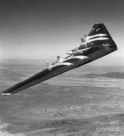 Yb 49 Flying Wing Over California By Bettmann