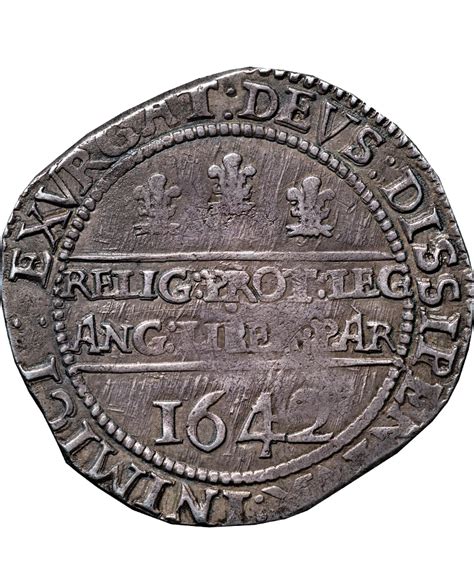 1642 Charles I Oxford Mint Halfcrown Bull 594b 1 Of 3 Known M And H