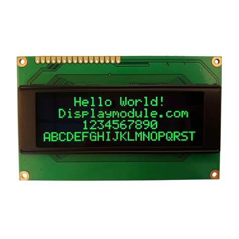20x4 Oled Module Greenyellow Character Display With Mcu Spi I2c