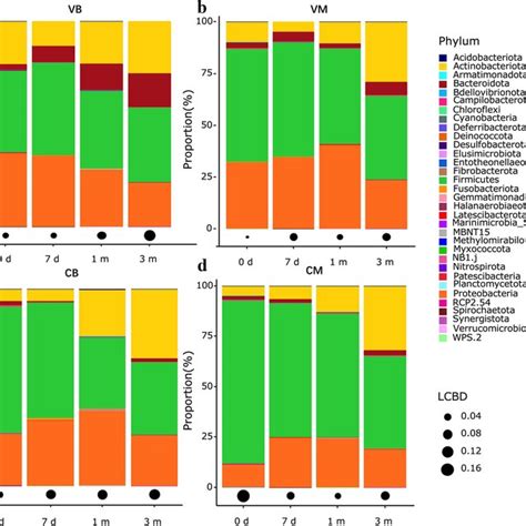 Composition Of Gut Microbiota At The Phylum Level Varied Over Time In Download Scientific