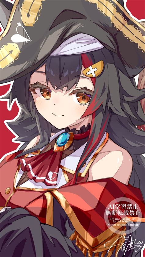 Houshou Marine And Ookami Mio Hololive Drawn By U Da Desu Danbooru