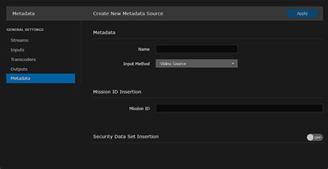 Configuring Metadata Parameters