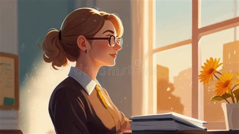 Teacher Having Online Class Through Video Call And Explaining Material