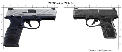 Fn Fns 40 Vs Fn Reflex Size Comparison Handgun Hero