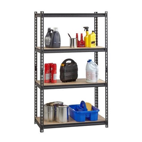 Lorell 2 300 Lb Capacity Riveted Steel Shelving 1 Each Black