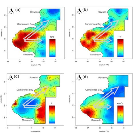 Prediction Maps Using The Ordinary Kriging Method Of Marine Sediments Download Scientific