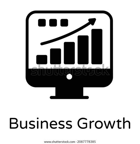 Bar Chart Upward Arrow Inside Monitor Stock Vector Royalty Free 2087778385 Shutterstock