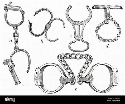 Collection Of Different Handcuffs Used By Law Enforcement Dated 20th