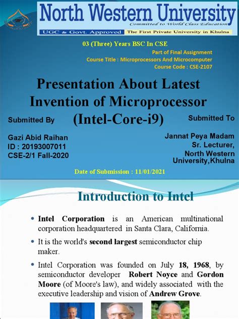 Id 20193007011 Presentation About Latest Invention Of Microprocessor Download Free Pdf