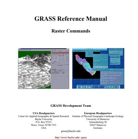 geoscience remote sensing and gis grass reference manual raster commands