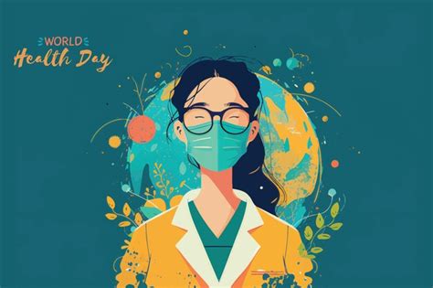 Día Mundial De La Salud Vector Premium